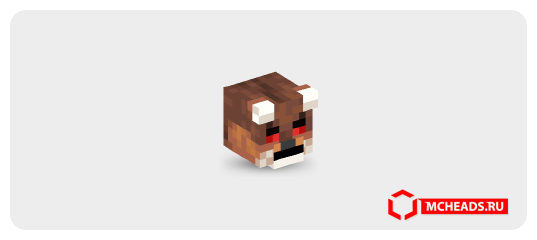 Wolf (angry, rusty) — Minecraft head