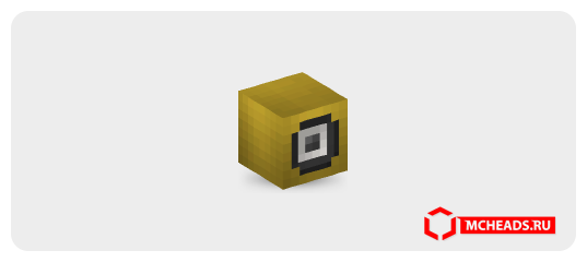 Yellow Speaker — Minecraft head