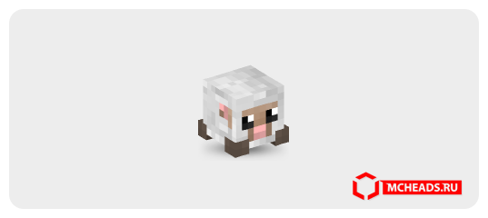 Baby Sheep (white) — 7732 — Minecraft head
