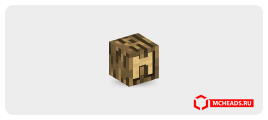 Oak Log M — Minecraft head
