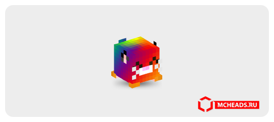 Rainbow Cat — Minecraft head
