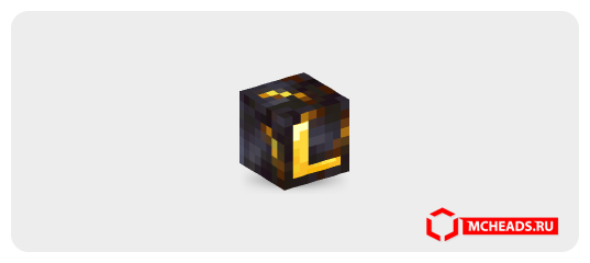 Gilded Blackstone L — Minecraft head