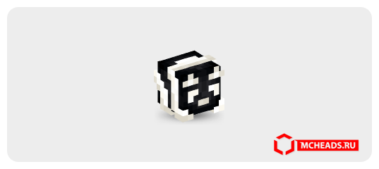 Panda Bear (inverted) — Minecraft head