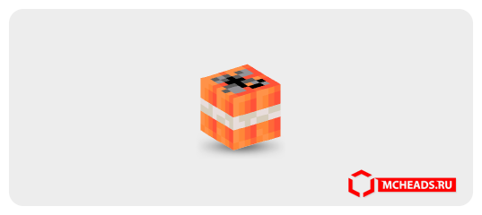 TNT (orange) — Minecraft head