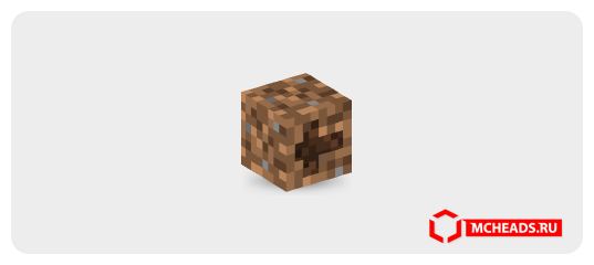 Dirt Left — Minecraft head