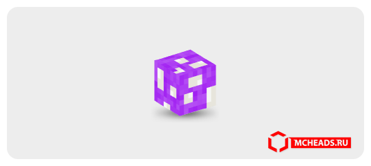 Solid Mushroom Block (purple) — Minecraft head