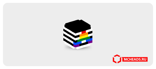 Pride Flag (straight ally) — Minecraft head