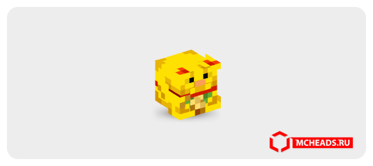 Lucky Cat - Gold Left Pawed — Minecraft head