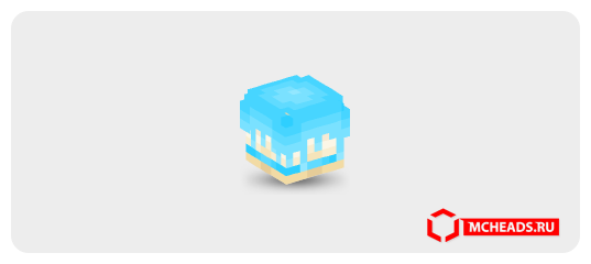 Торт (светло-голубой) — Голова Майнкрафт