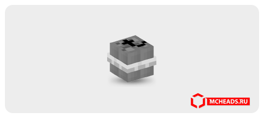 TNT (gray) — Minecraft head