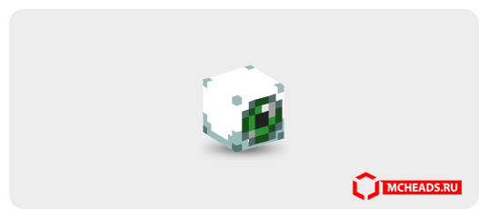 Eyeball (green pupil) — Minecraft head