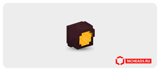 Nether Traffic Light - Yellow (on) — Minecraft head