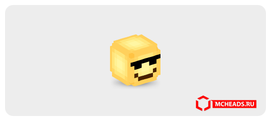 Emoticon Cool — 528 — Minecraft head