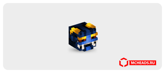 Oni (Blue) — Minecraft head