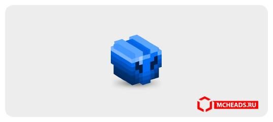 Hardcore Heart (blue) — Minecraft head