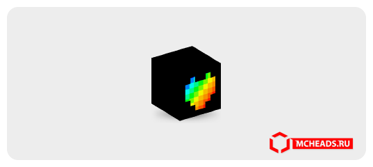 Rainbow Heart — Minecraft head