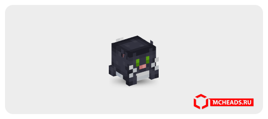 Black and White Cat — Minecraft head