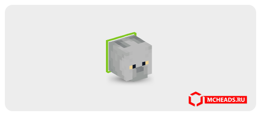 Collared British Shorthair Cat (lime) — Minecraft head