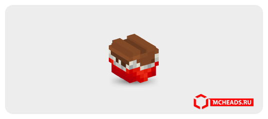 Chocolate Heart (unwrapped) — Minecraft head