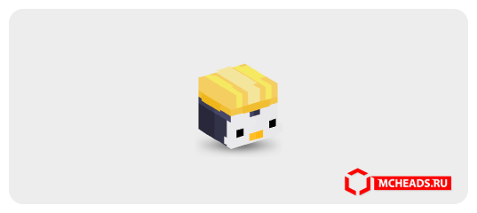 Construction Penguin — Minecraft head