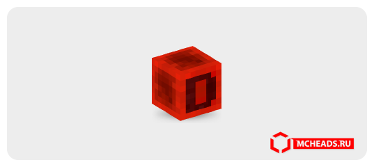 Redstone Block D — Minecraft head