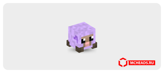 Baby Sheep (lilac) — 21412 — Minecraft head