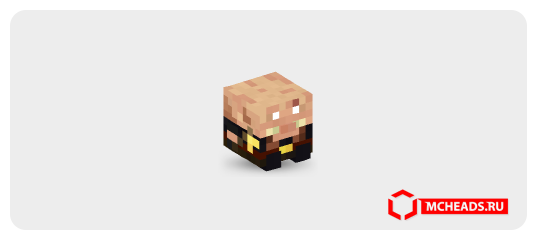 Piglin Brute Plushie — Minecraft head