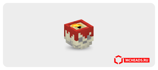 Skull Candle (Red, Lit) — Minecraft head