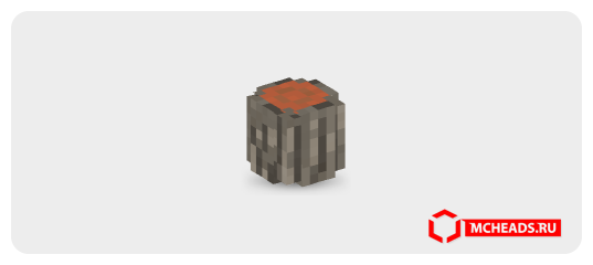 Acacia Log (rounded) — 1928 — Minecraft head