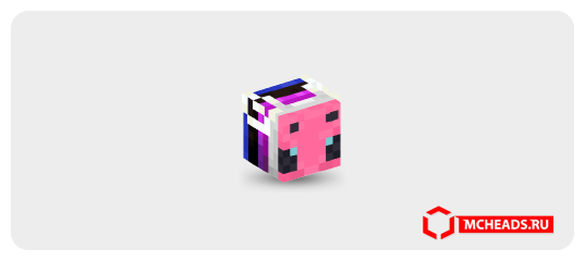 Pridebee (Genderfluid) — Minecraft head