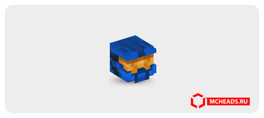 Blue Spartan Soldier — Minecraft head