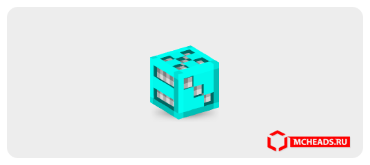 Dice (light blue) — Minecraft head