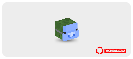 Zombie with Wumpus Mask — Minecraft head