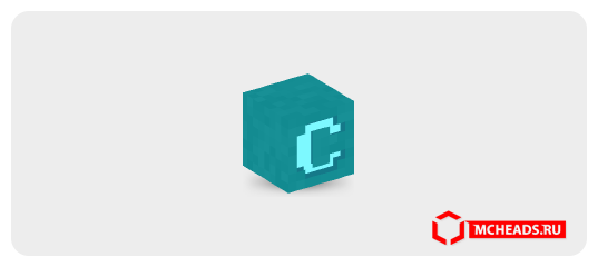 Cyan C — Minecraft head