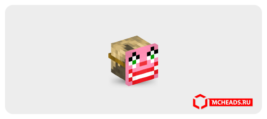 Husk with Mr. Blobby Mask — Minecraft head