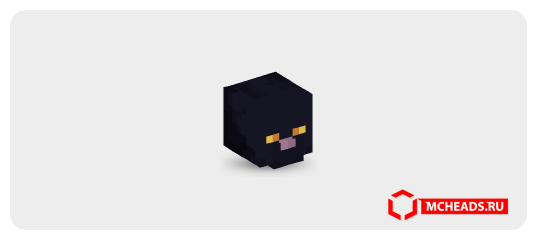 Cat (black) — Minecraft head
