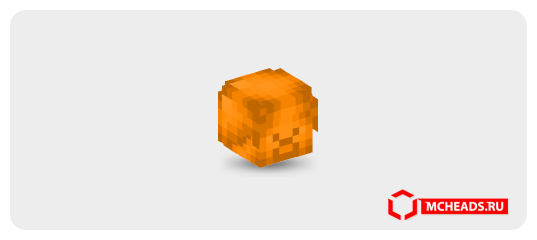 Steve (orange) — Minecraft head