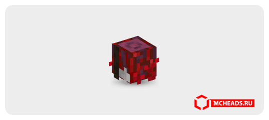 Axe on a Stump (crimson stem) — Minecraft head