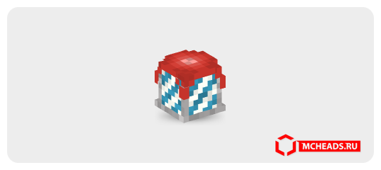 Firework Rocket (white / light blue) — Minecraft head