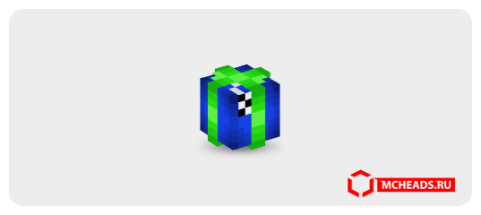 Present (blue) — 2498 — Minecraft head