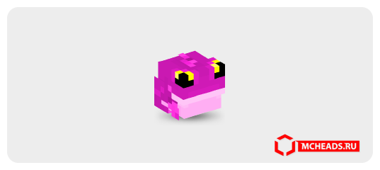 Frog (magenta) — Minecraft head