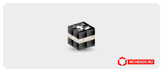 TNT (black) — Minecraft head