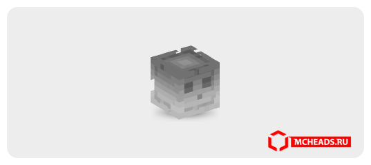 Slime (gray) — Minecraft head