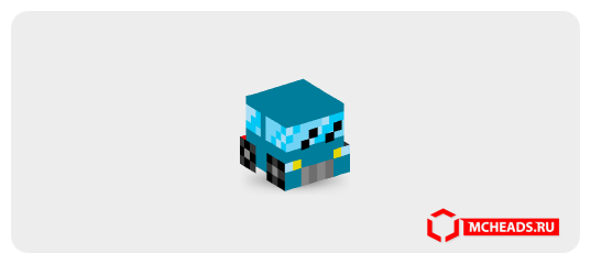 Car (light blue) — 832 — Minecraft head