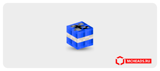 TNT (blue) — Minecraft head