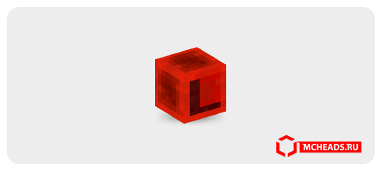 Redstone Block L — Minecraft head
