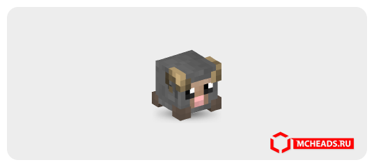 Baby Aries (gray) — Minecraft head