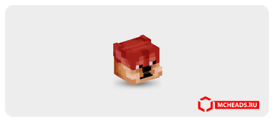Doge (red) — 12376 — Minecraft head