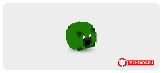 Peashooter (green) — Minecraft head