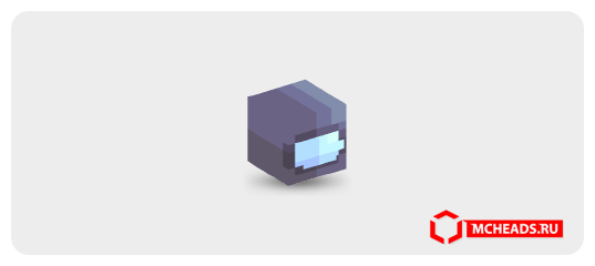 Crewmate (black) — Minecraft head